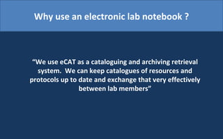 Electronic Lab Notebooks - IdeaLab | PPT | Computing | Technology & Computing