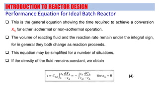 Ideal Batch Reactor | PPTX