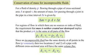 Ideal fluid, volume flux and continuity equation | PPTX