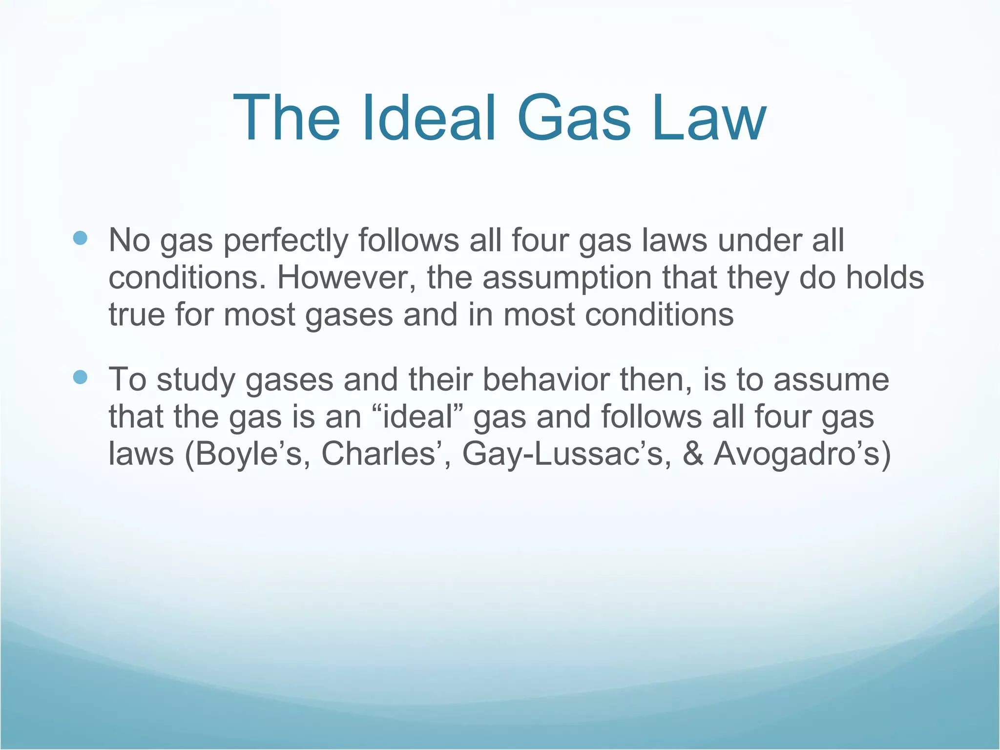 Ideal Gas Law | PPT