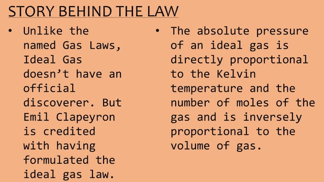 Ideal Gas Law | PPT