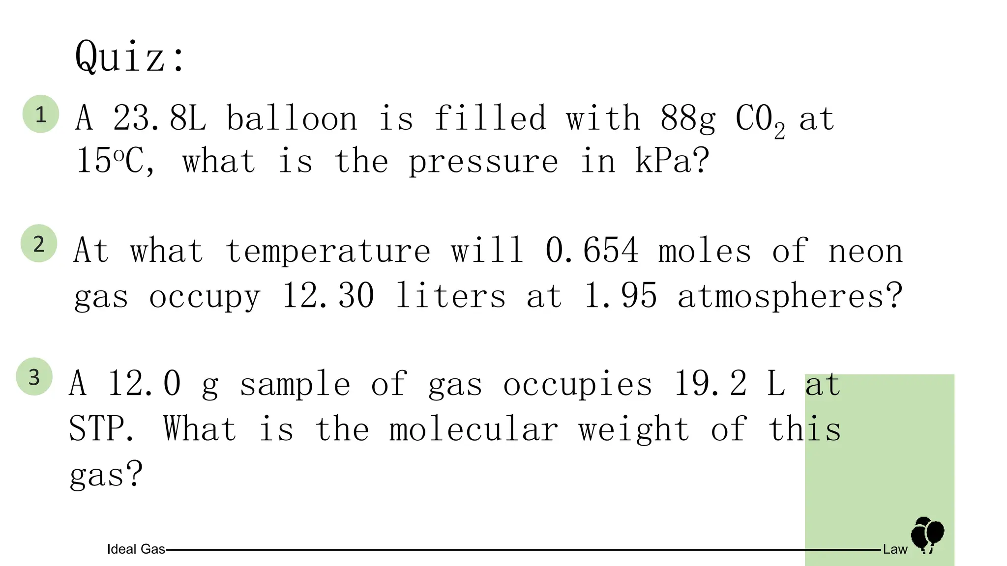 IDEAL GAS LAW PowerPoint presentation gas law | PPT