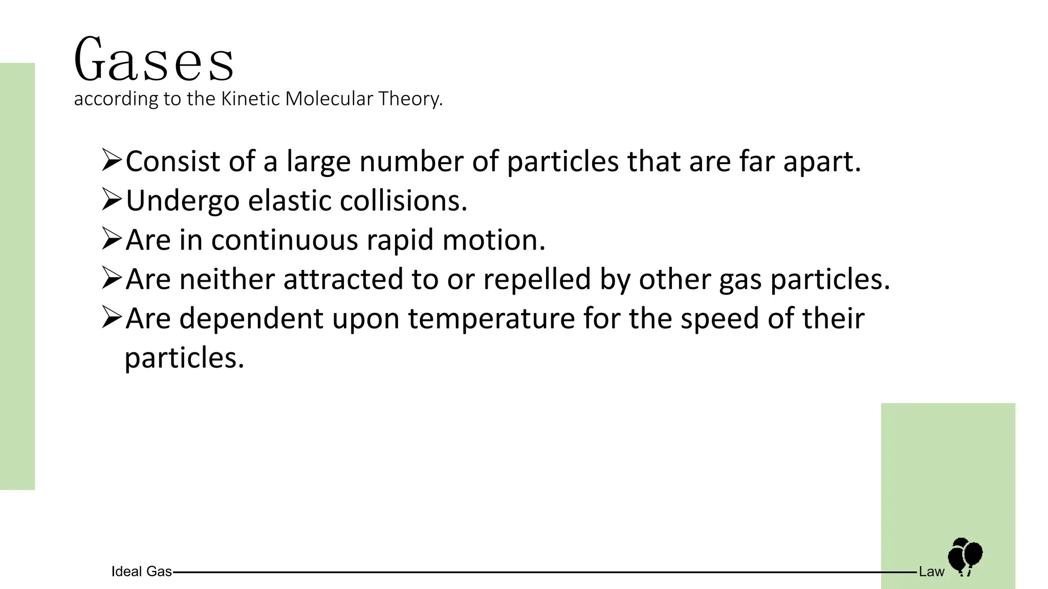 IDEAL GAS LAW PowerPoint presentation gas law | PPT