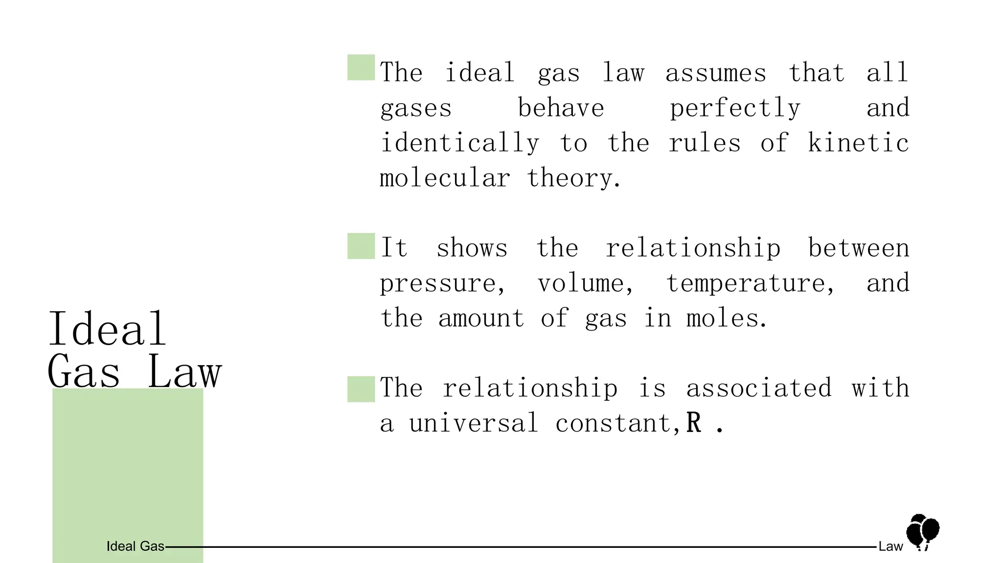 IDEAL GAS LAW PowerPoint presentation gas law | PPT