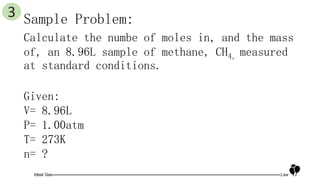 IDEAL GAS LAW PowerPoint presentation gas law | PPT