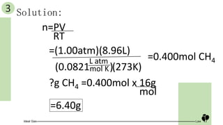 IDEAL GAS LAW PowerPoint presentation gas law | PPT