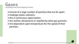 IDEAL GAS LAW PowerPoint presentation gas law | PPT
