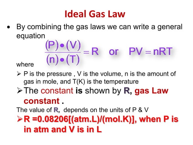 Ideal gas law practice mccpot | PPT