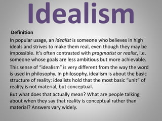 Idealism | PPT