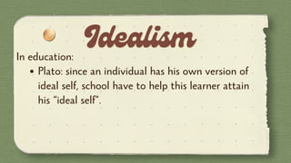 Idealism and education. History and Proponent | PDF