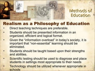 idealism-realism-pragmatism guide for master in education .ppt