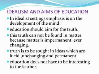Idealism In Education