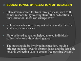 Idealism of philosophy-1.pptx philosophy of education | PPTX