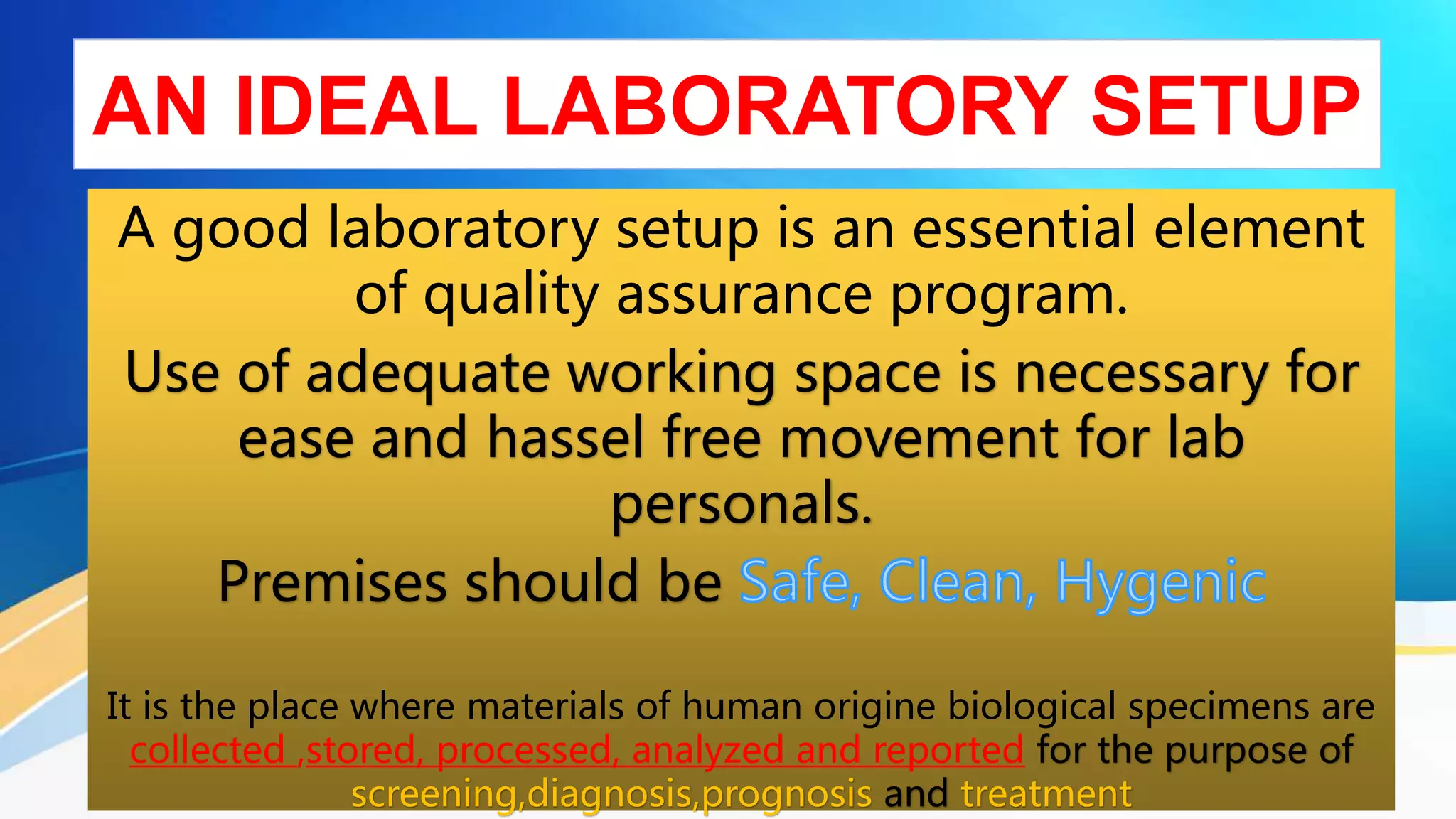 Ideal Medical laboratory lab | PPTX