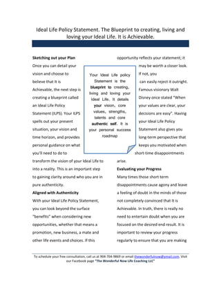 Ideal life policy statement | PDF