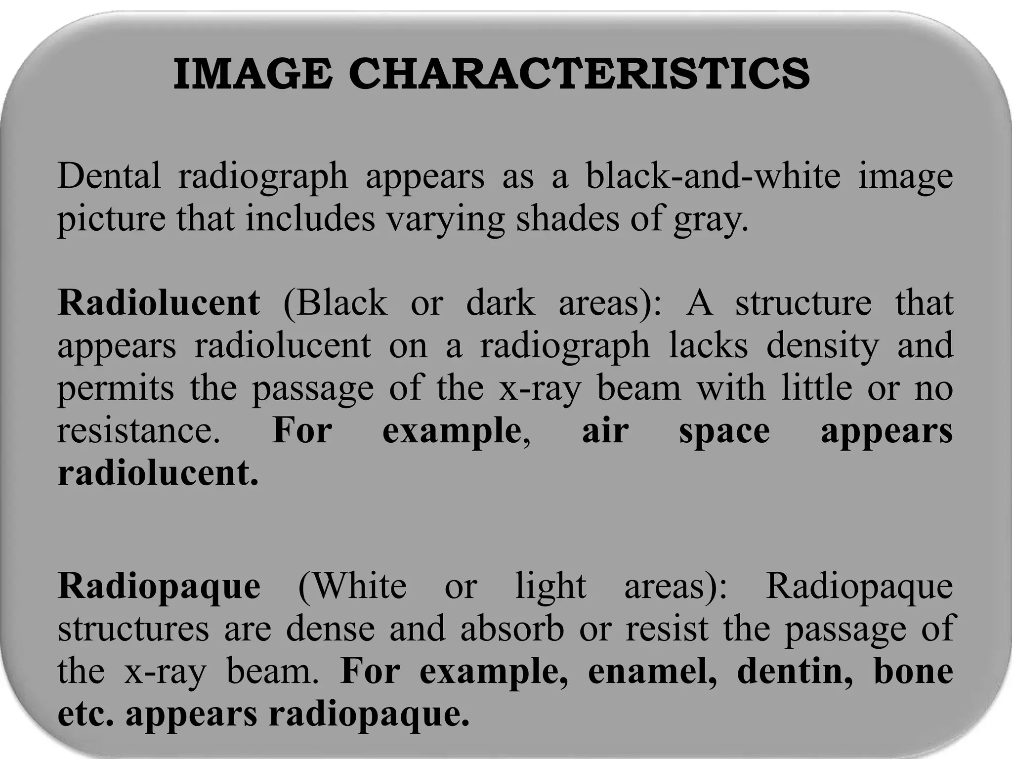 Ideal radiography | PPTX