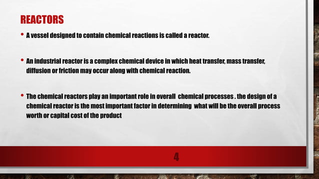Ideal reactor | PPTX | Chemistry | Science