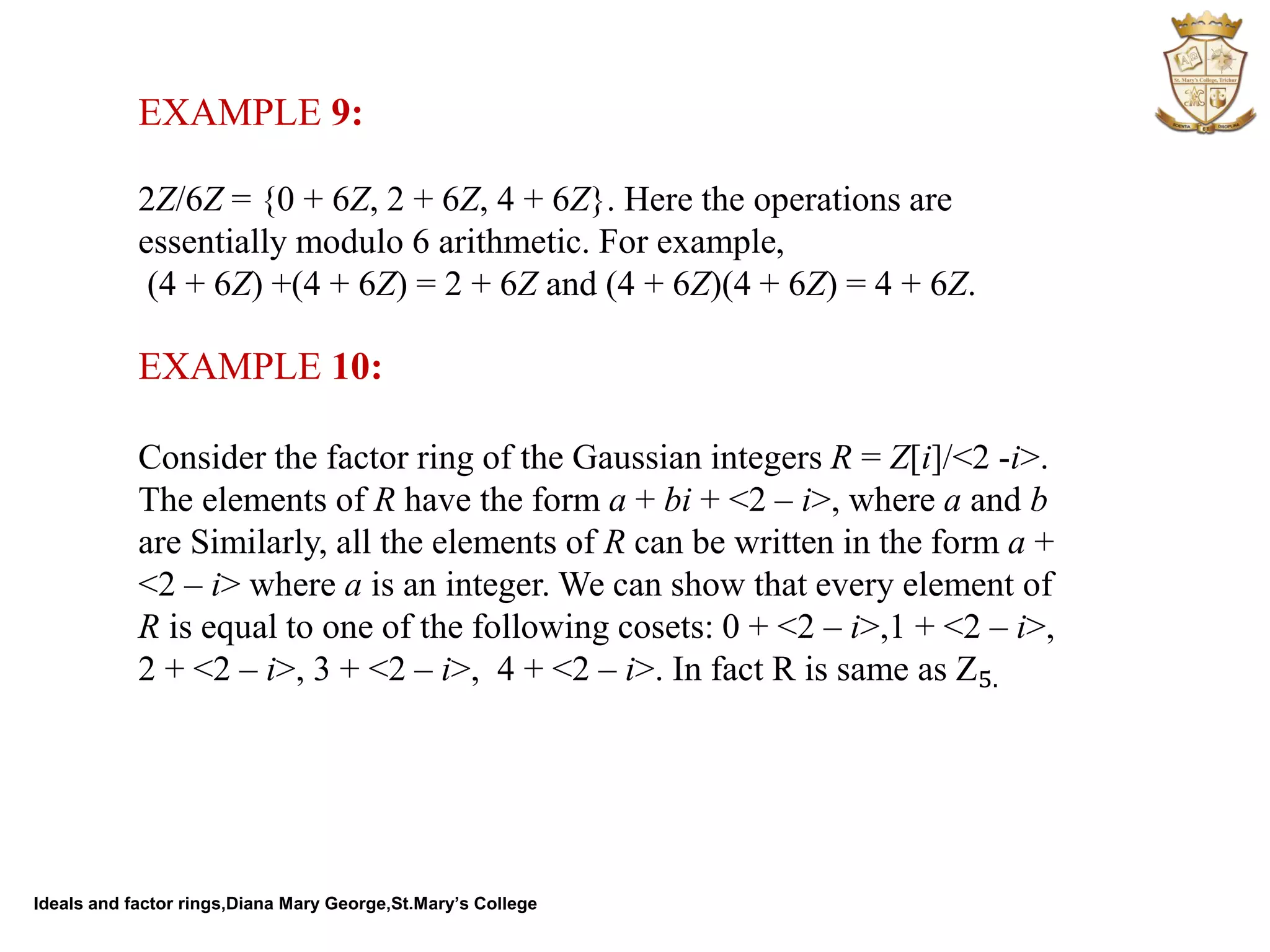 Ideals and factor rings | PDF