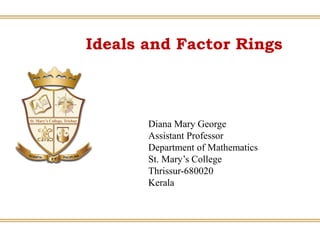 Ideals and factor rings | PDF