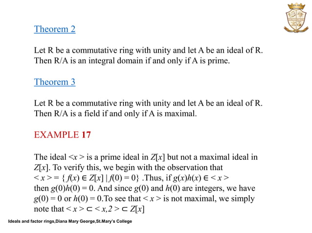 Ideals and factor rings | PDF | Education