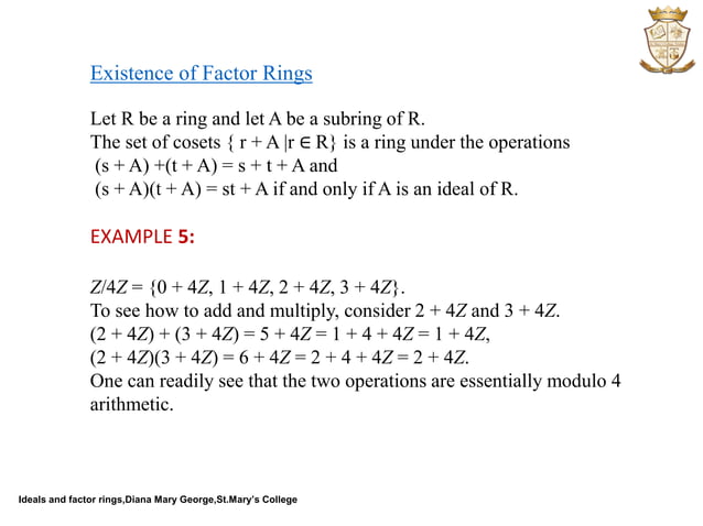 Ideals and factor rings | PDF | Education