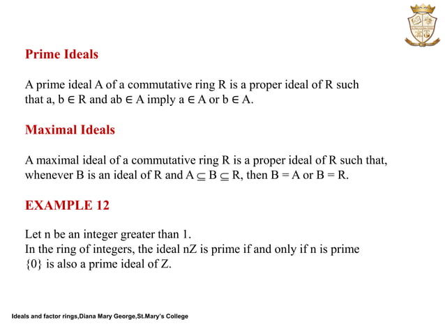 Ideals and factor rings | PDF | Education