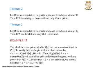 Ideals and factor rings | PPT