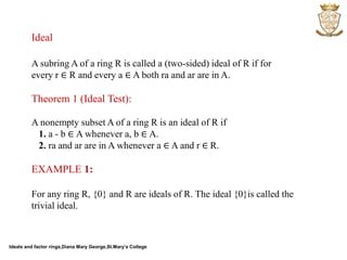 Ideals and factor rings | PPT