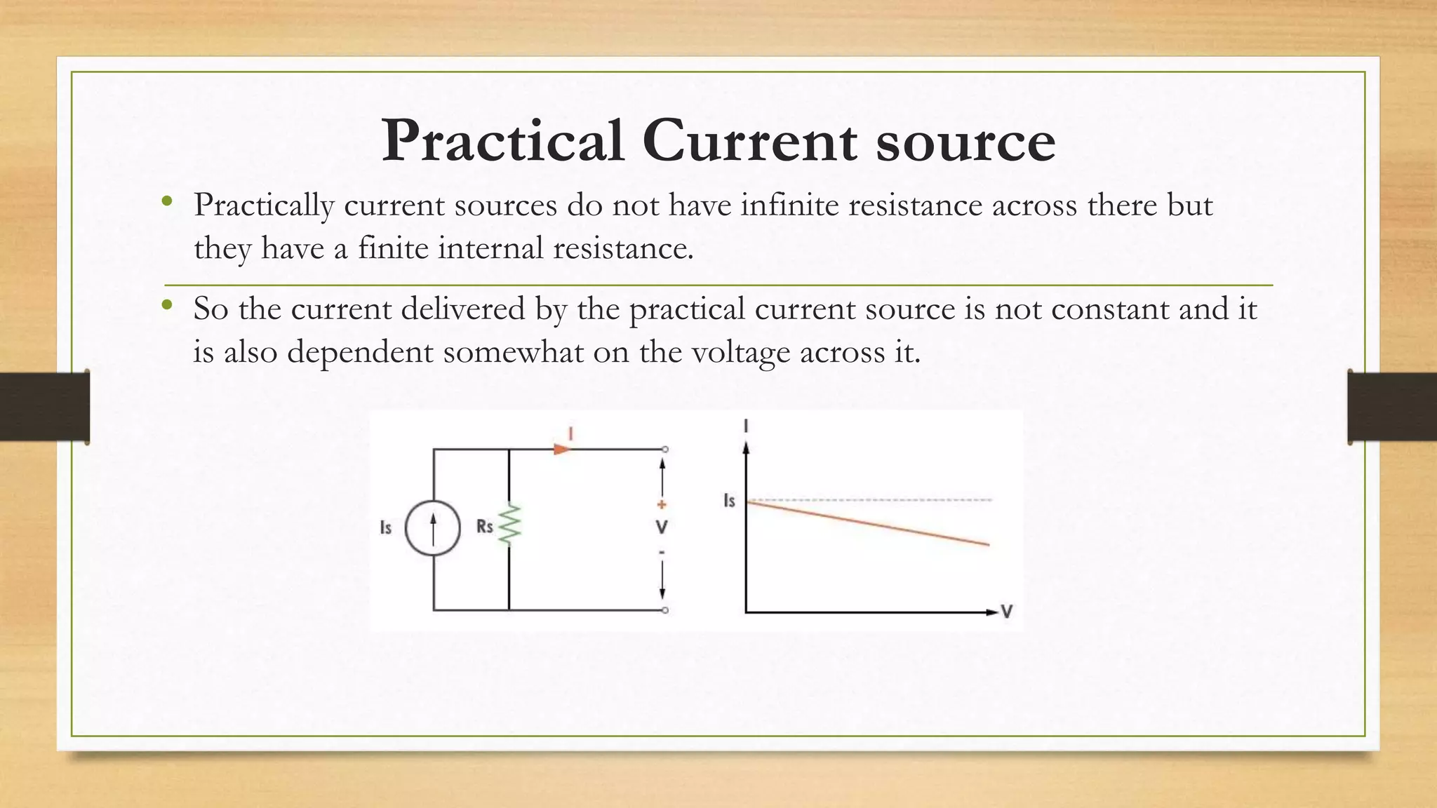 Ideal voltage & current sources | PPTX