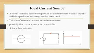 Ideal voltage & current sources | PPTX