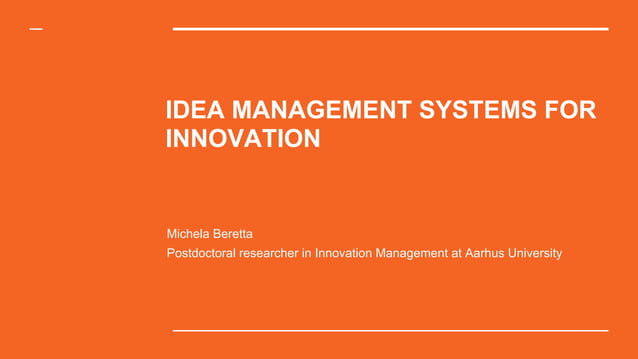 Idea management systems for innovation | PDF | Business Administration ...