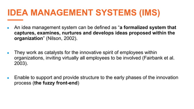 Idea management systems for innovation | PDF | Business Administration ...