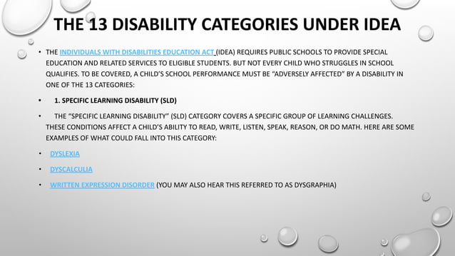 Individual Disabilities Education Act PPT 1.pdf | Brain and Nervous System Disorders | Diseases ...