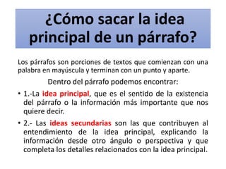 Idea principal | PPTX