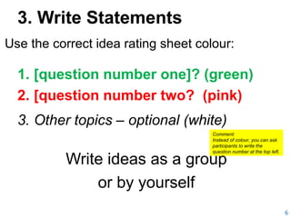 Idea rating sheets - instructions template | PPT