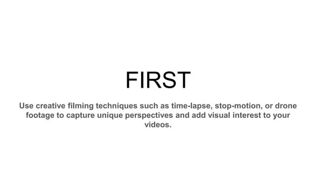 Some ideas to create beautiful videos | PPTX