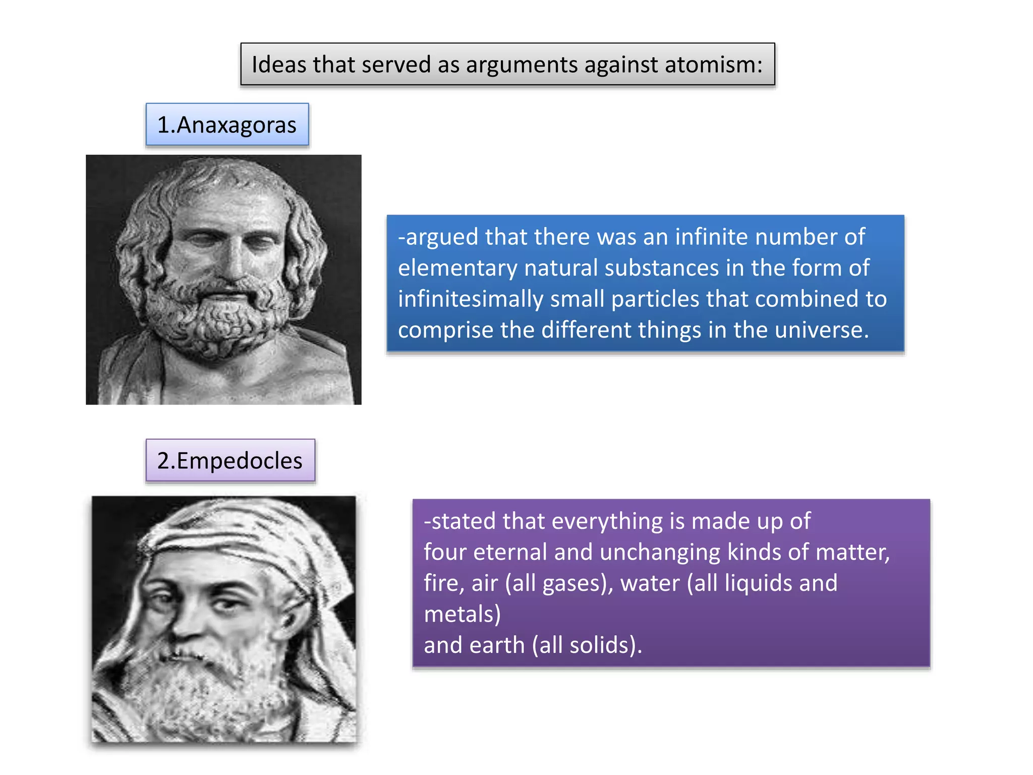 Ideas of the ancient greeks on atom | PPTX