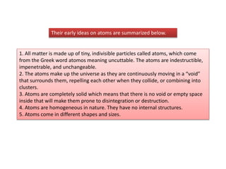 Ideas of the ancient greeks on atom | PPTX