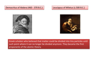 Leucippus And Democritus Atomic Theory