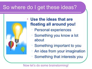 Writing Traits: Ideas and Content | PPT
