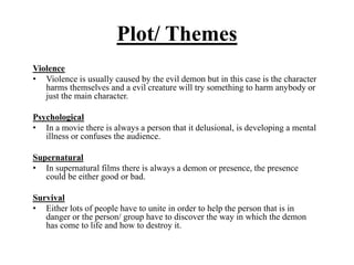 Ideas and Conventions In Supernatural/ Psychological Horror | PPT