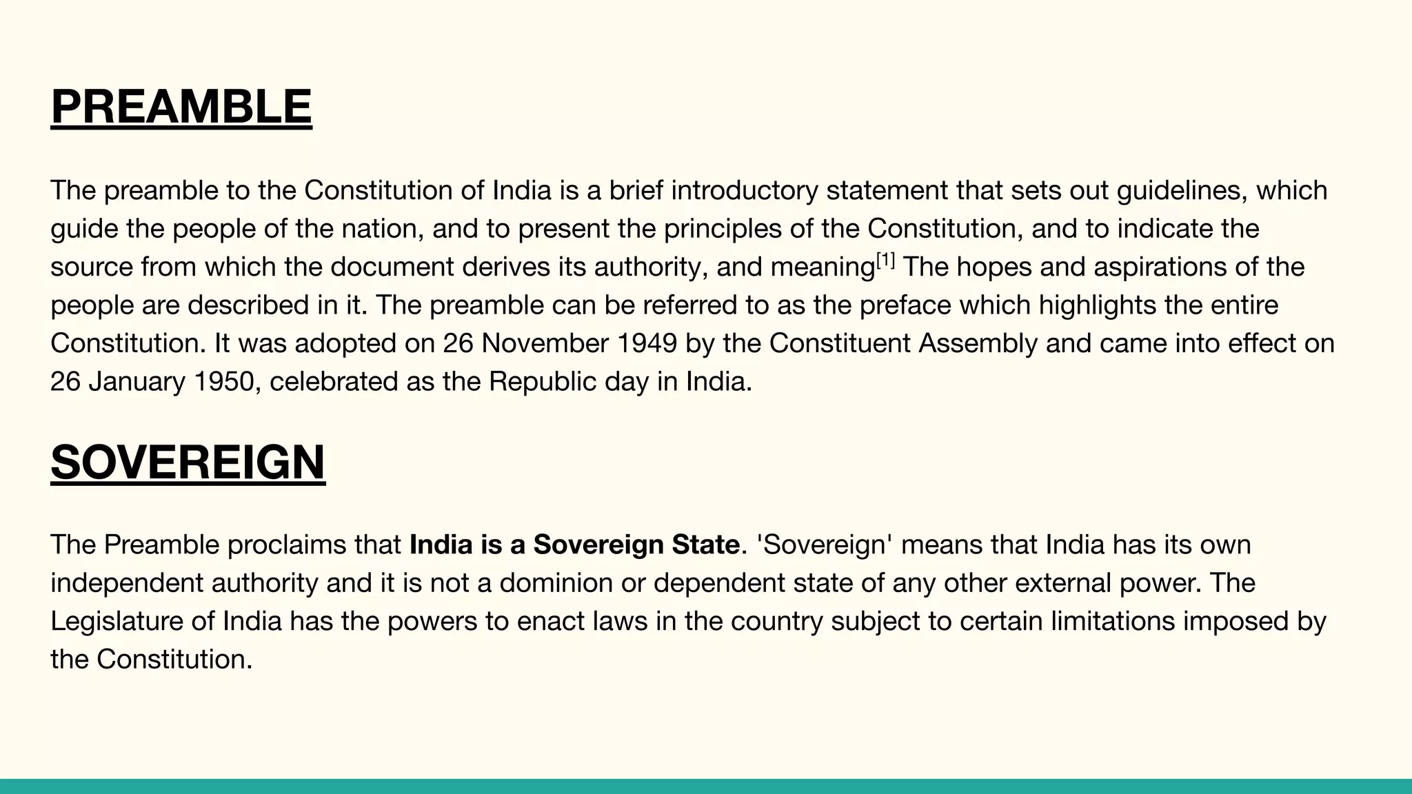 Ideas and ideals of the indian constitution | PDF