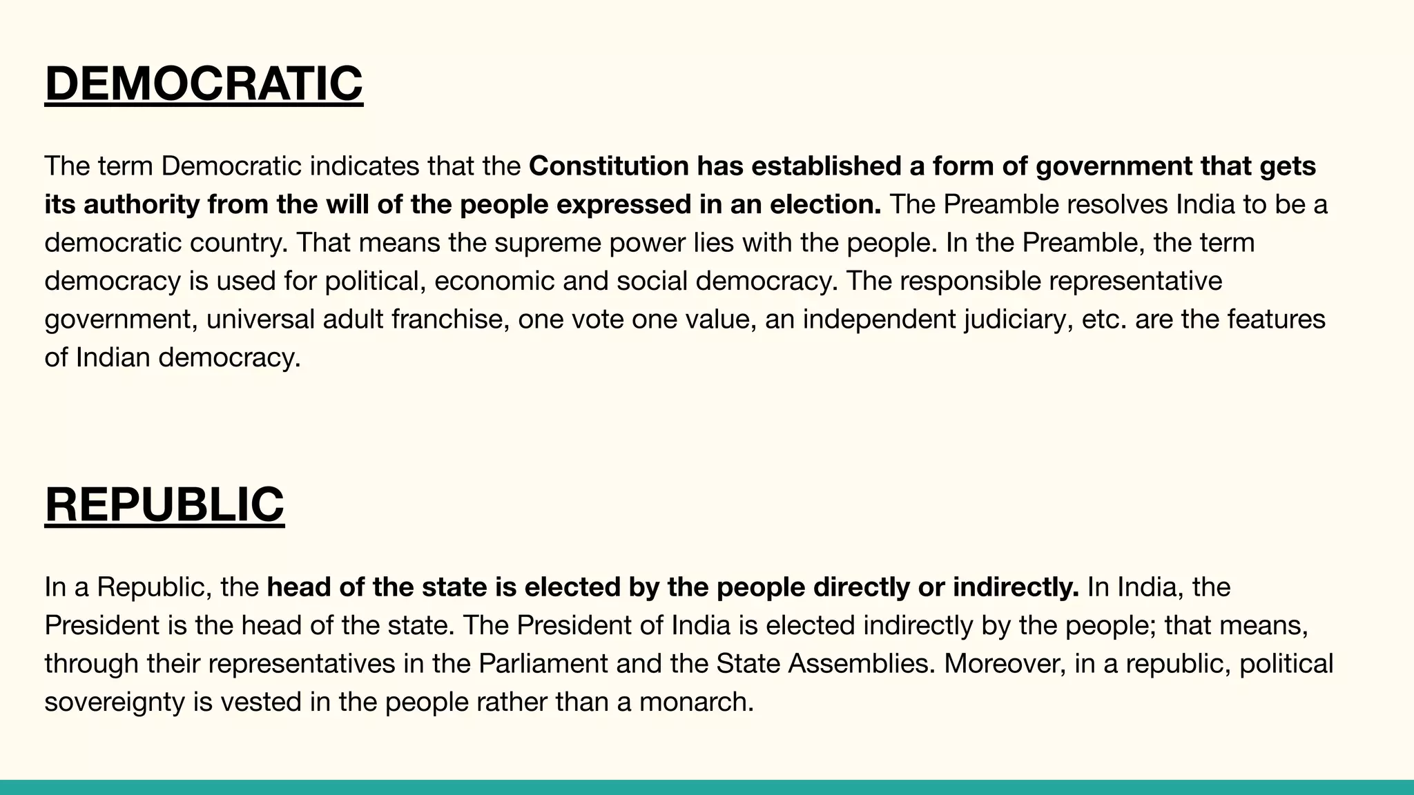 Ideas and ideals of the indian constitution | PDF