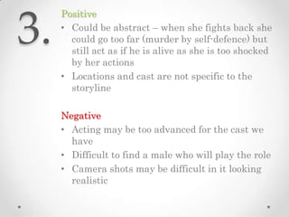 Pros and Cons For A2 Project Ideas | PPTX