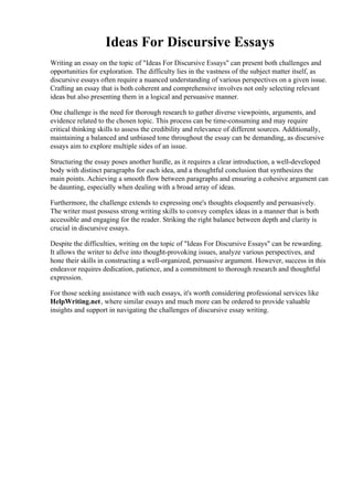 Ideas For Discursive Essays.pdf