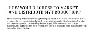 Ideas for distributing my production a2 | PPTX | Social Networking ...