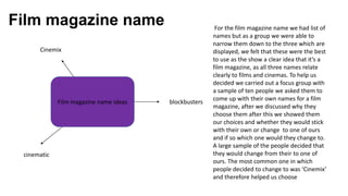 Ideas for film name | PPT