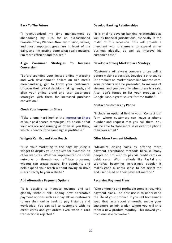 Ideas For Internet Based Business