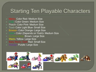 Mario Kart 3ds Characters
