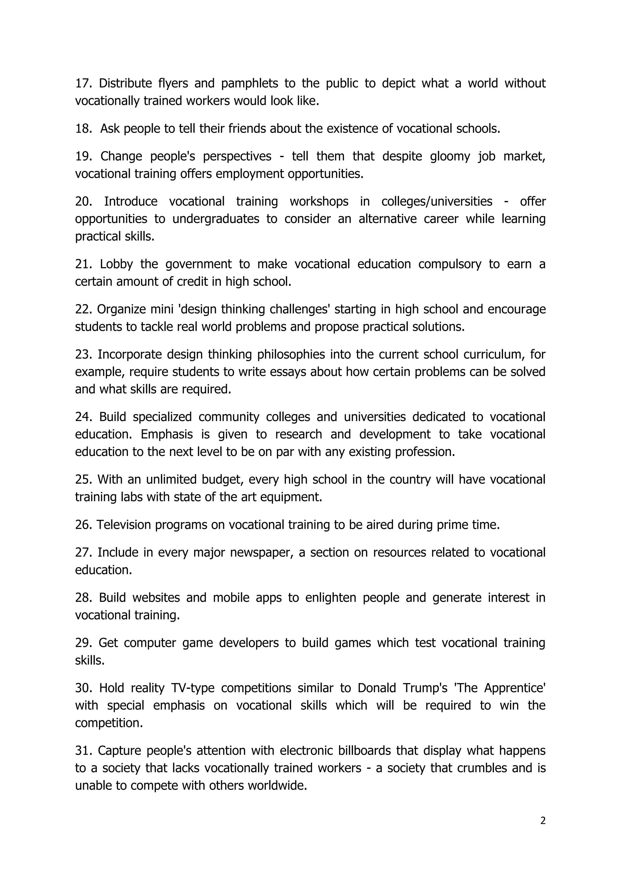 Ideas for problem statement | DOCX